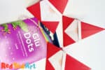 Christmas Origami Santa Ornament - Red Ted Art - Kids Crafts