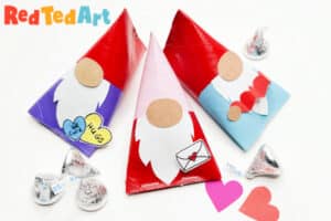 Easy Valentine's Origami Gnome for Kids - Red Ted Art - Kids Crafts