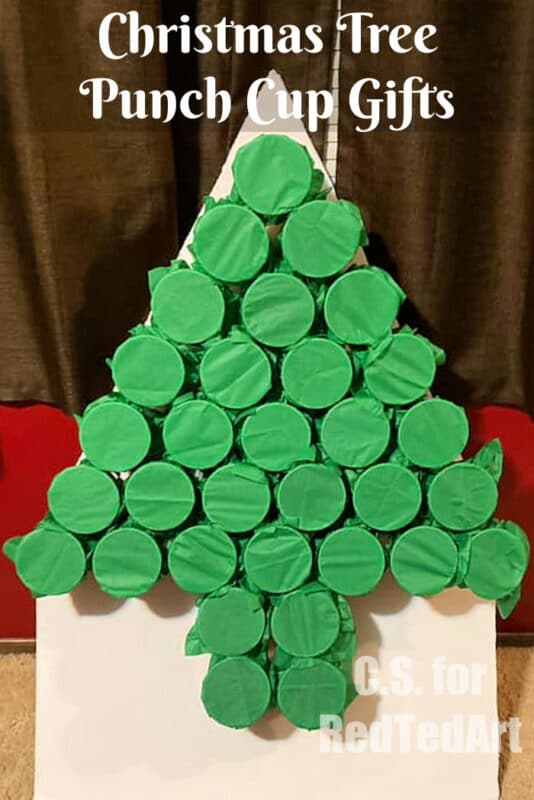 How To Make A Christmas Tree Punch Red Ted Art Kids Crafts