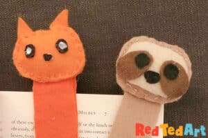 DIY Sloth Felt Bookmarks for Kids to Make - Red Ted Art