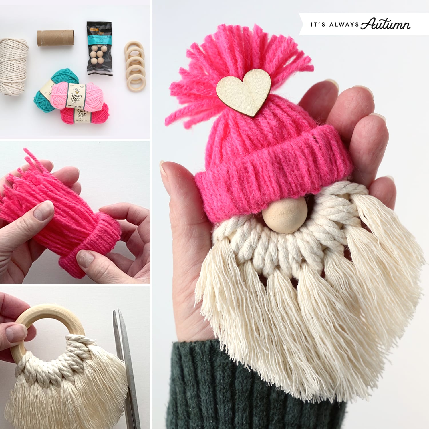 Valentines Gnome Craft Ideas - Red Ted Art - Kids Crafts