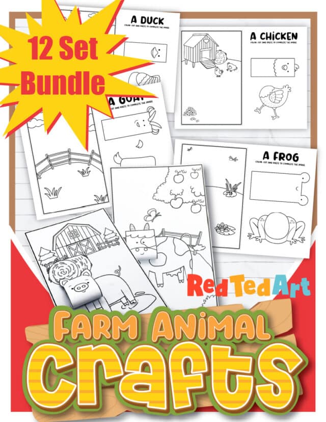 3d Farm Animal Coloring Pages - Red Ted Art - Kids Crafts