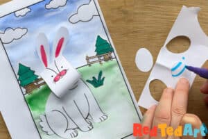 3d Easter Coloring Pages - Bunny, Chick & Lamb - Red Ted Art - Kids Crafts
