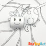 3d Coloring Pages Insects - Bee, Butterfly, Ladybug, Firefly & Dragonfly