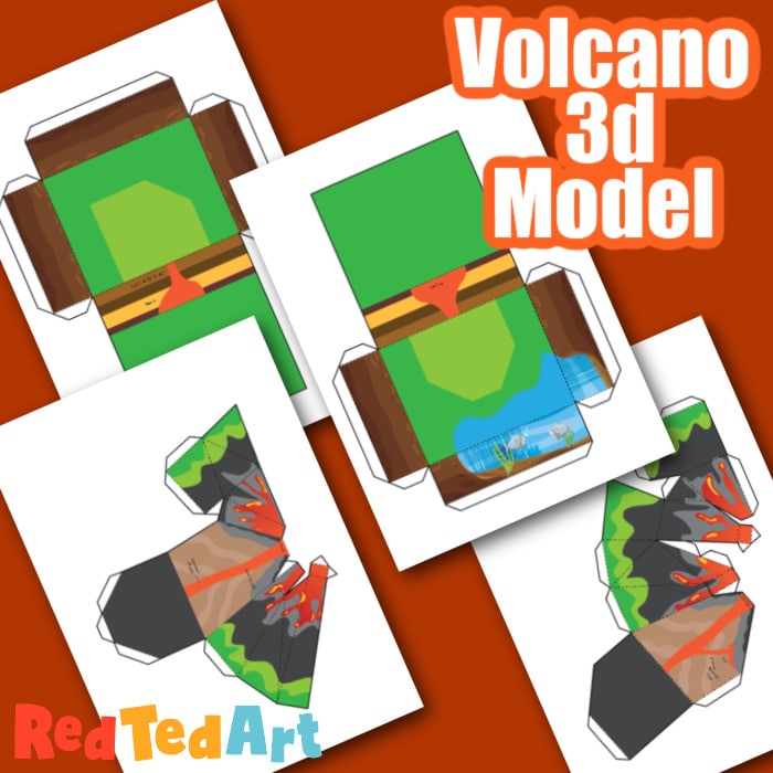 3D Volcano Model Ideas - Red Ted Art - Kids Crafts