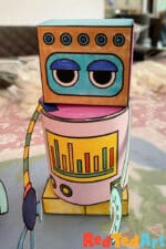3d Robot Printable Craft - Red Ted Art - Kids Crafts