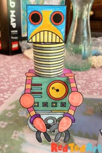 3d Robot Printable Craft - Red Ted Art - Kids Crafts