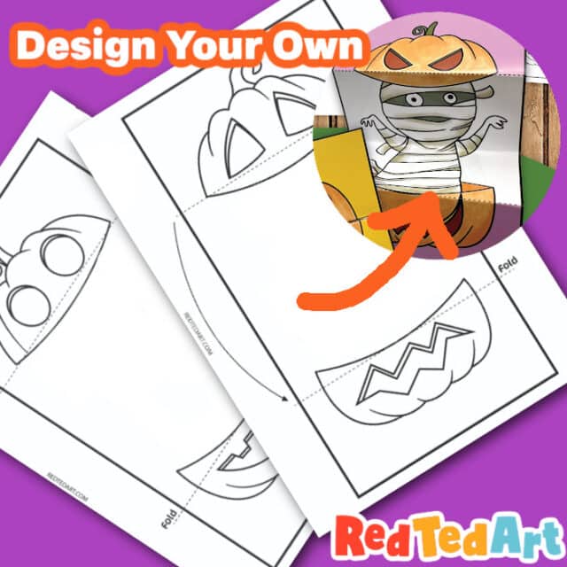 Surprise Halloween Coloring Pages for Kids - Red Ted Art - Kids Crafts