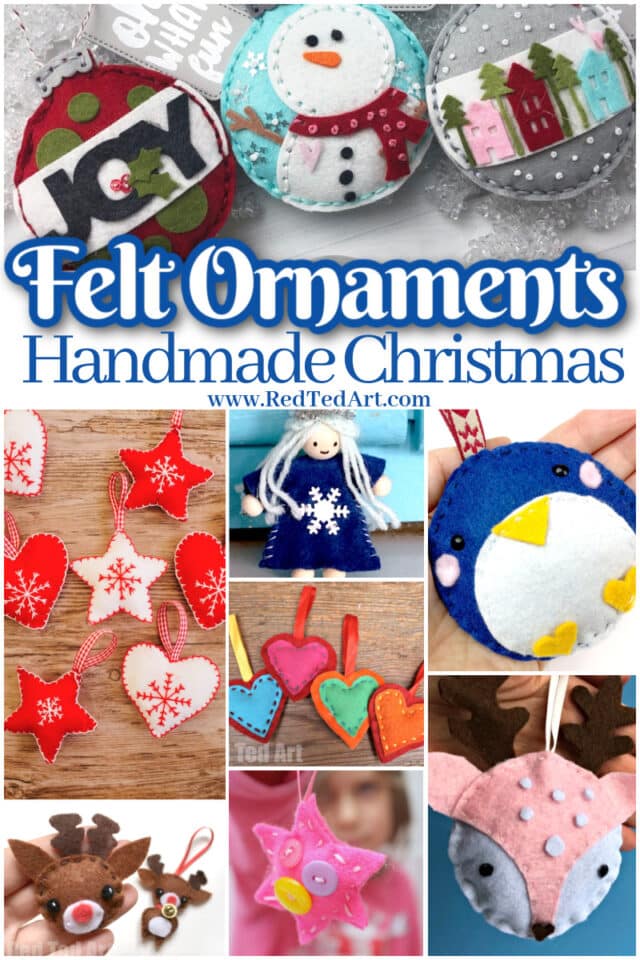 DIY Felt Ornaments - Red Ted Art - Kids Crafts