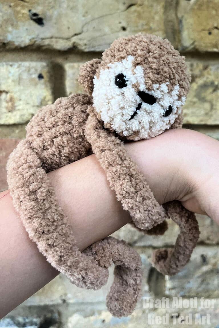 Cute Crochet Monkey Free Pattern - Red Ted Art - Kids Crafts