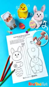 3d Easter Animal Craft with Printables - Red Ted Art - Kids Crafts