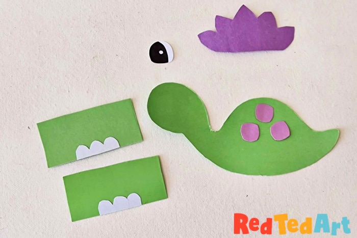 Paper Dinosaur Craft with Templates - Fun Preschoolers Ideas - Red Ted ...