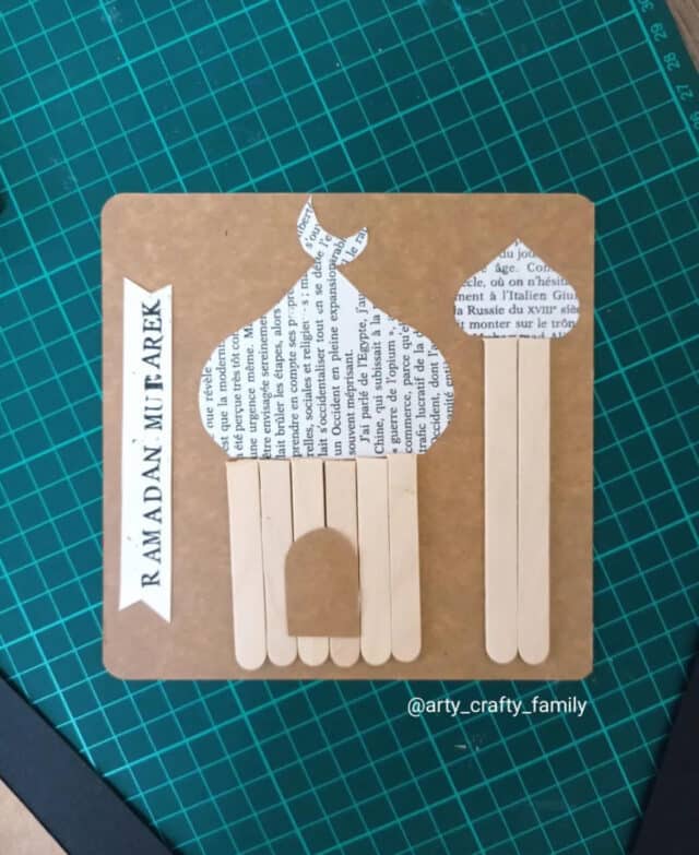 Craft Stick Mosque for Ramadan - Red Ted Art - Kids Crafts