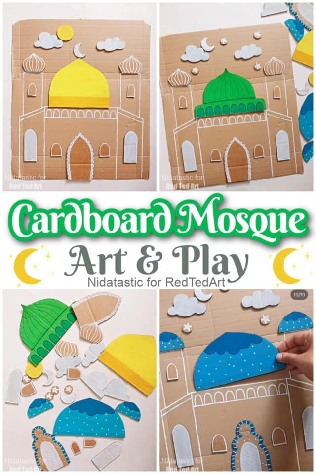 Cardboard Mosque Art Project & Play - Red Ted Art - Kids Crafts