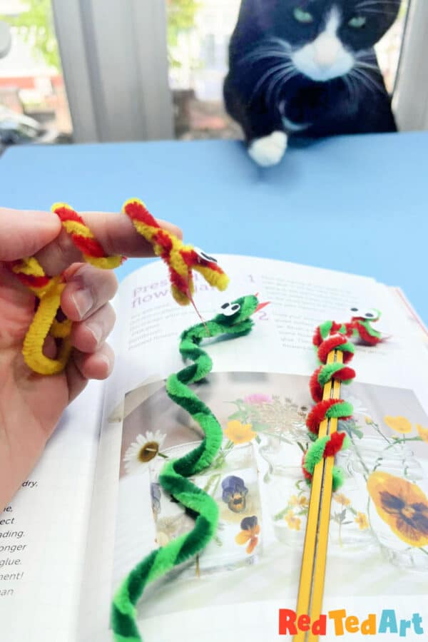 Pipe Cleaner Snake Craft - Year of the Snake 2025 - Red Ted Art - Kids ...