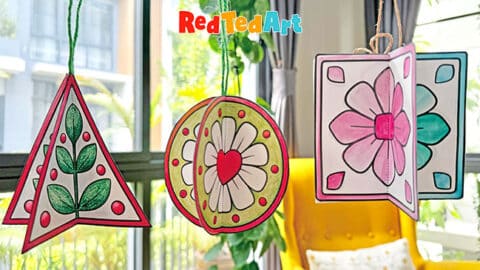 Exploring Shapes with 3d Ornament Printables - Red Ted Art - Kids Crafts