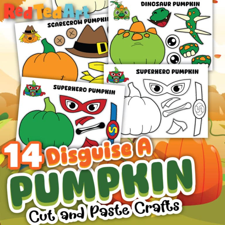 14 Disguise a Pumpkin Ideas Coloring Pages - Red Ted Art - Kids Crafts
