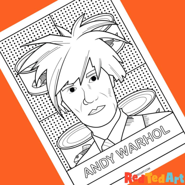 Famous Artist Coloring Pages - Red Ted Art - Kids Crafts