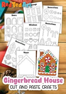 Printable Gingerbread House Cut & Paste Activity - Red Ted Art - Kids ...