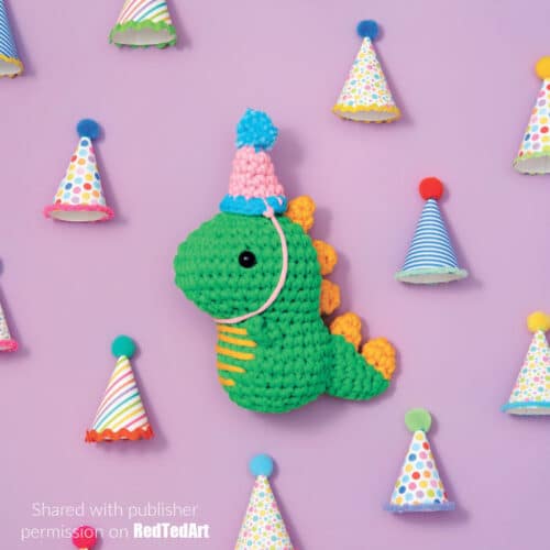 Amigurumi Dinosaur Crochet Pattern Woobles - Red Ted Art - Kids Crafts