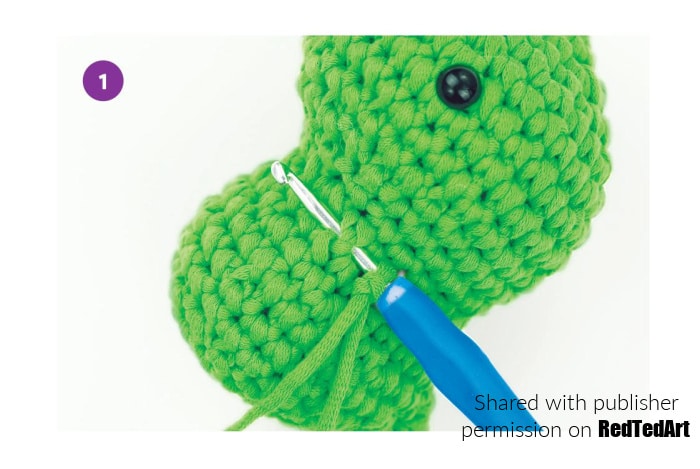 Amigurumi Dinosaur Crochet Pattern Woobles - Red Ted Art - Kids Crafts