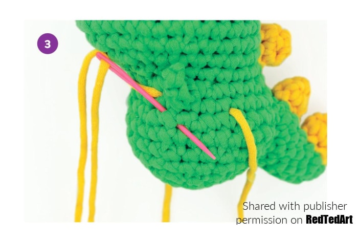 Amigurumi Dinosaur Crochet Pattern Woobles - Red Ted Art - Kids Crafts