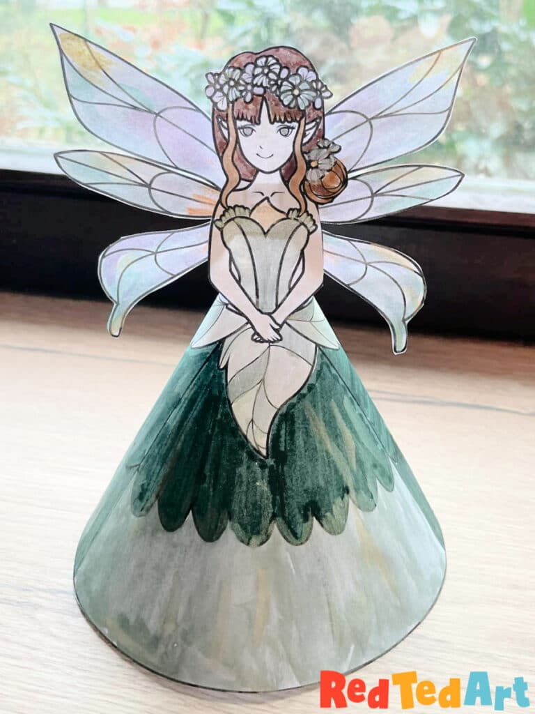 3d Fairy Coloring Pages - Red Ted Art - Kids Crafts