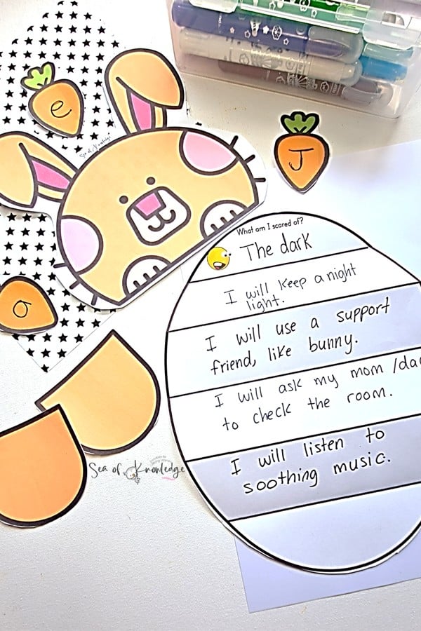 Emotions Bunny Printable - Red Ted Art - Kids Crafts