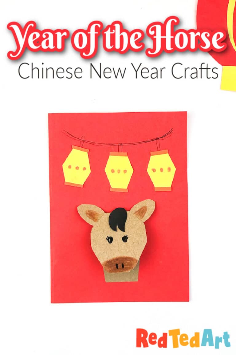 Cute Horse card to make to make with Kids - Red Ted Art - Kids Crafts