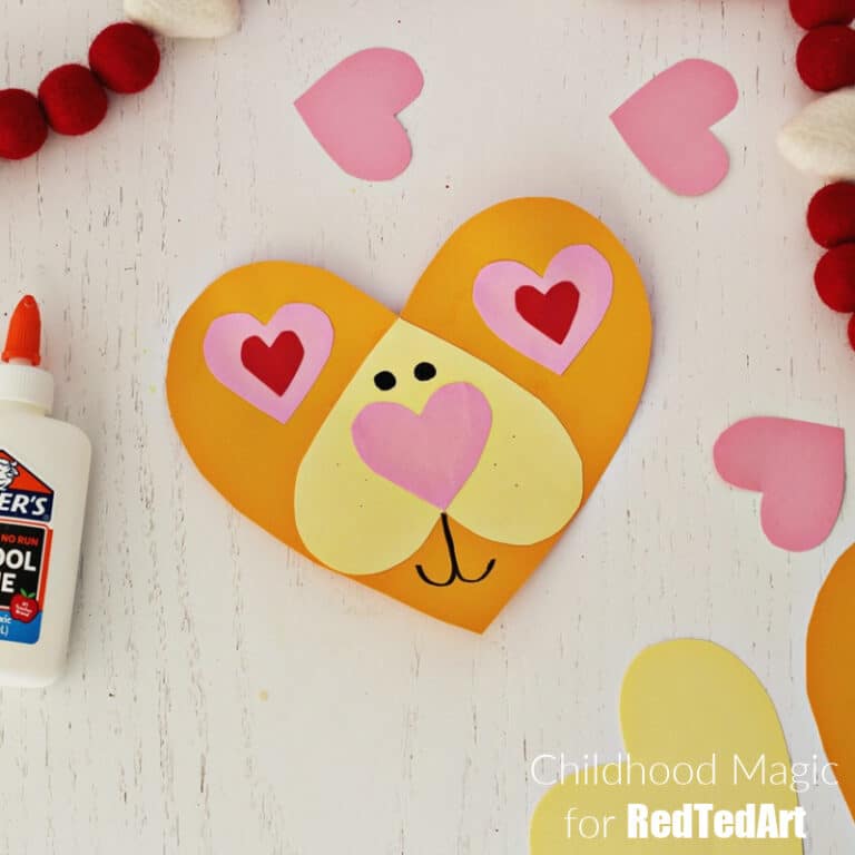 Valentine's Preschool Craft - Heart Caterpillars - Red Ted Art - Kids ...