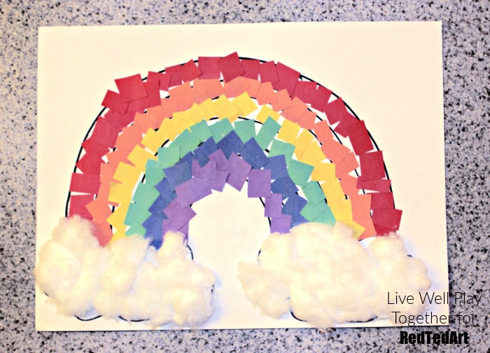 Paper Rainbow Craft for Preschoolers - Red Ted Art - Kids Crafts