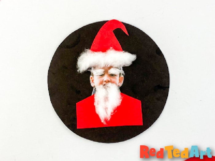 Photo Santa Ornament craft for Kids - Red Ted Art - Kids Crafts