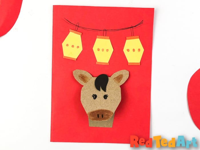 Cute Horse card to make to make with Kids - Red Ted Art - Kids Crafts
