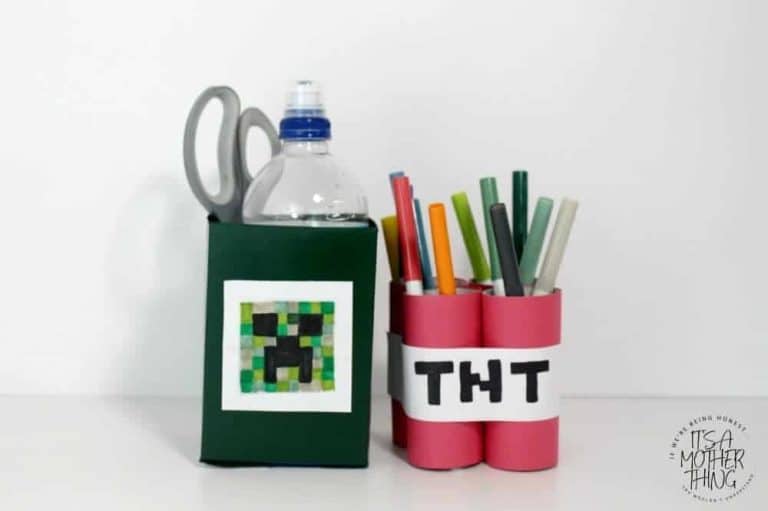 DIY Minecraft Crafts For Kids - Red Ted Art - Kids Crafts