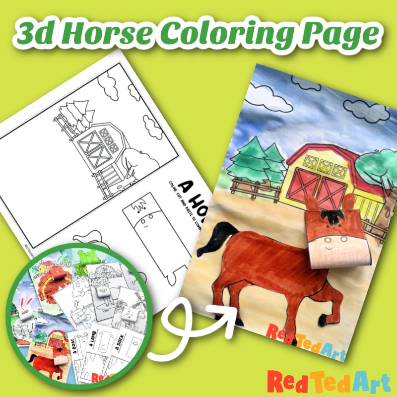 Fun and Easy Horse Craft Ideas for Kids - Farmyard Animals - Red Ted ...