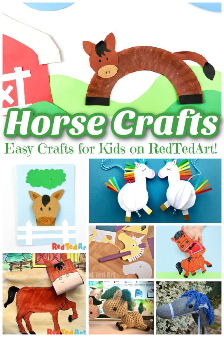 Fun and Easy Horse Craft Ideas for Kids - Farmyard Animals - Red Ted ...