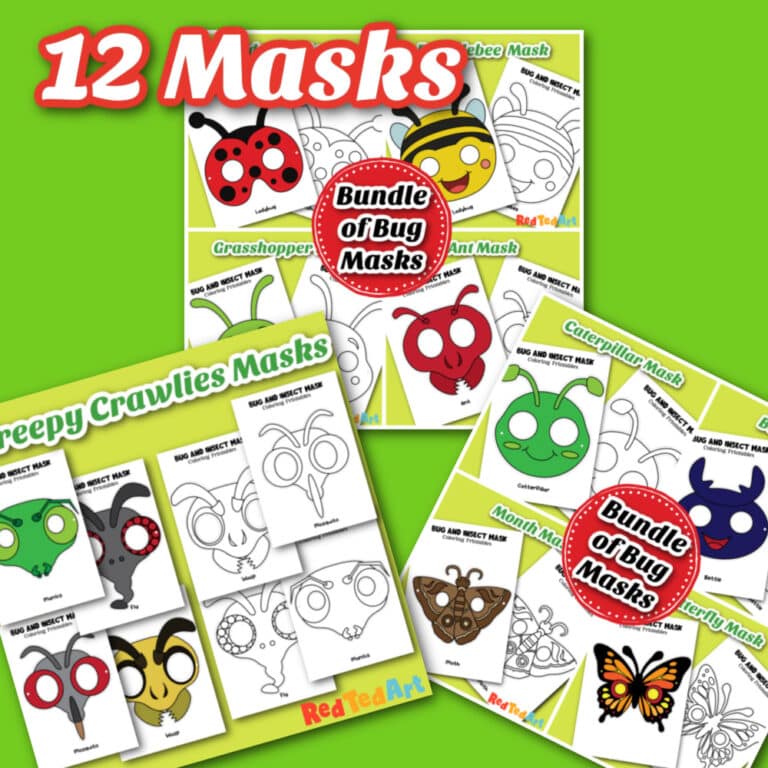 Bug Mask Printable - Red Ted Art - Kids Crafts