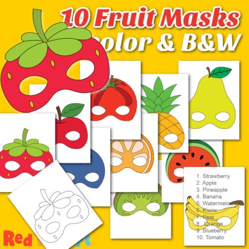 10 Fun Fruit Mask Printables for Kids - Red Ted Art - Kids Crafts