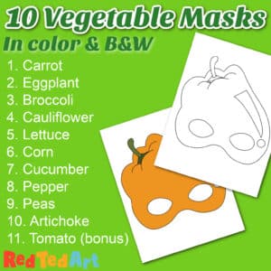 Fun Vegetable Masks - Red Ted Art - Kids Crafts