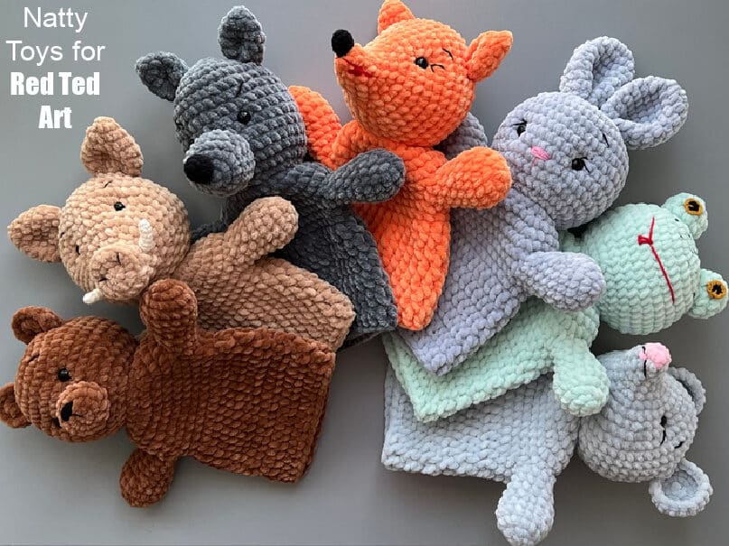 Free Bunny Hand Puppet Crochet Pattern - Red Ted Art - Kids Crafts