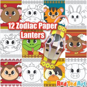 Year of the Horse Craft - Paper Lanterns - Red Ted Art - Kids Crafts