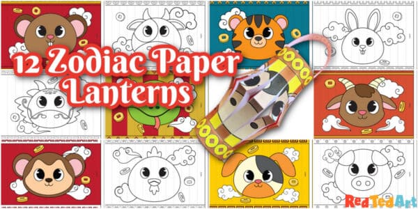 Year of the Horse Craft - Paper Lanterns - Red Ted Art - Kids Crafts