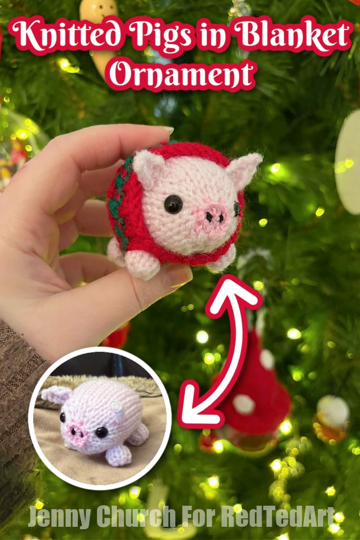 Free Pigs in Blanket Knitting Pattern - Red Ted Art - Kids Crafts