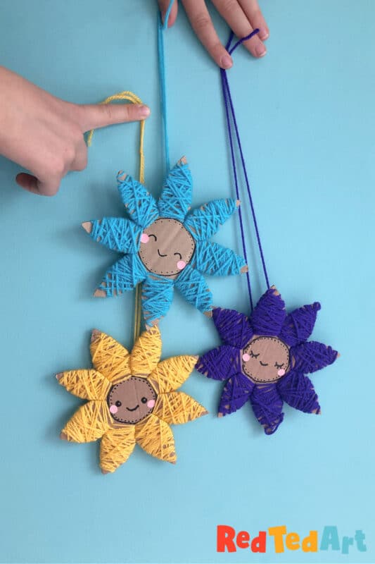 Easy Yarn Wrapped Flowers for Spring or Mother's Day - Red Ted Art ...