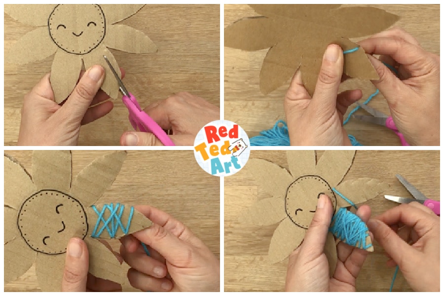 Easy Yarn Wrapped Flowers for Spring or Mother's Day - Red Ted Art ...