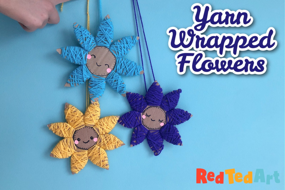 Easy Yarn Wrapped Flowers for Spring or Mother's Day - Red Ted Art ...