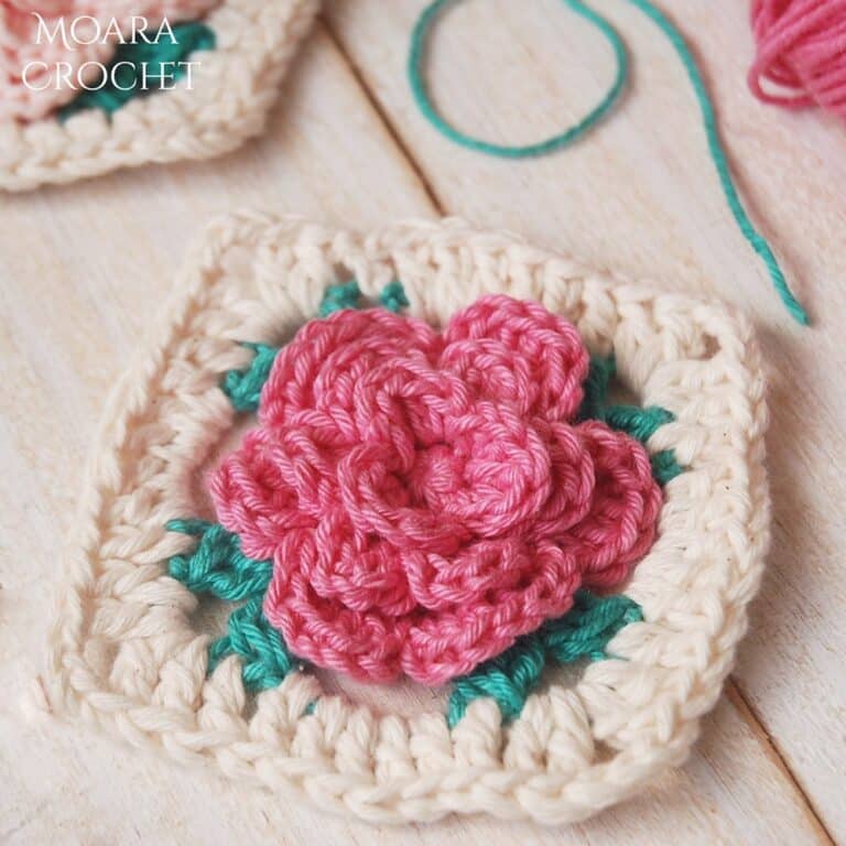 Free Rose Crochet Patterns - How to Crochet A Rose - Red Ted Art - Kids ...