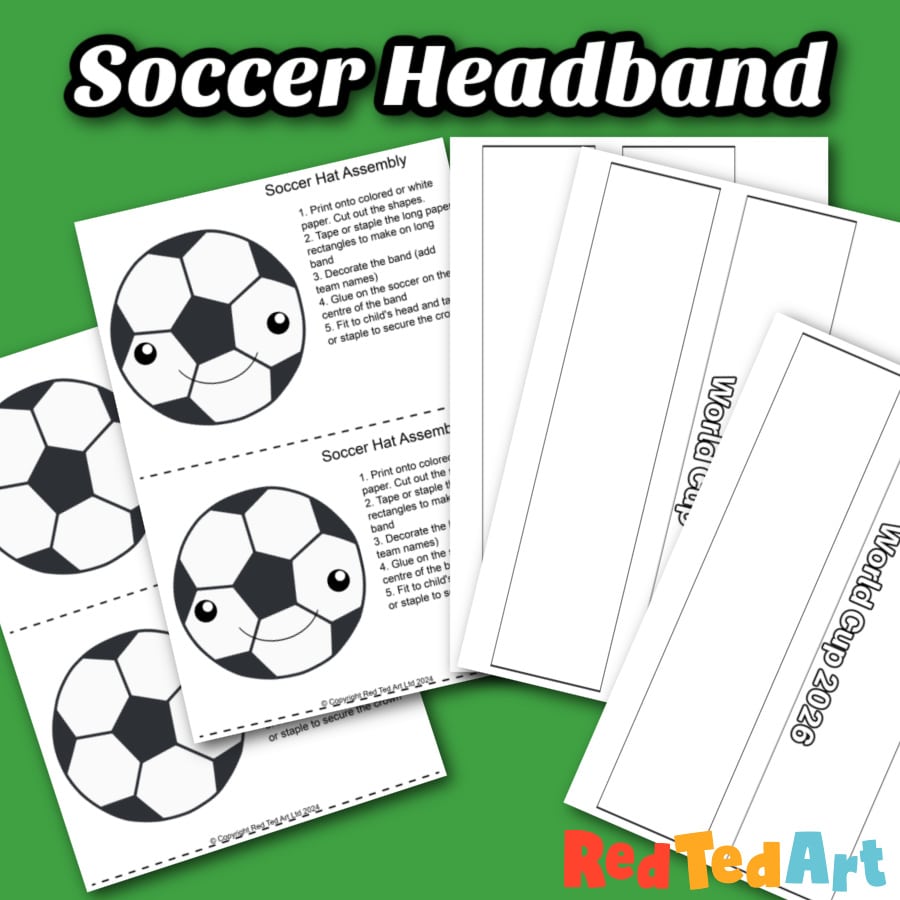 Simple World Cup Headband to decorate - Red Ted Art - Kids Crafts