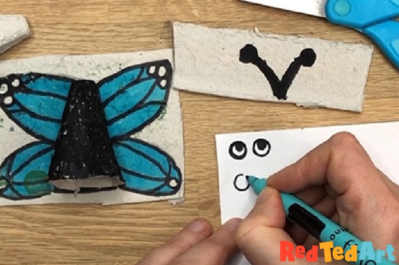Egg Carton Butterfly Craft - Red Ted Art - Kids Crafts