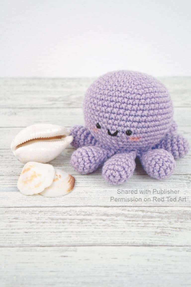 Free Amigurumi Crochet Octopus Pattern No Sew - Red Ted Art - Kids Crafts